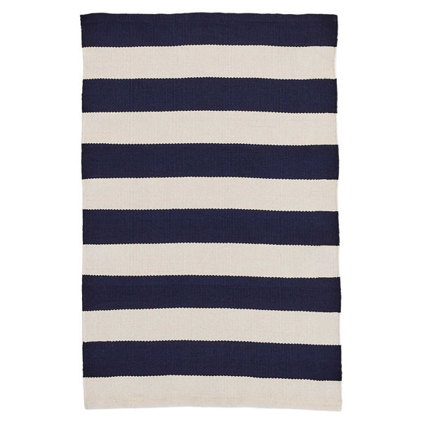 Dash and Albert Rugs Tapis intérieur / extérieur bleu marine / ivoire Catamaran et Commentaires ...